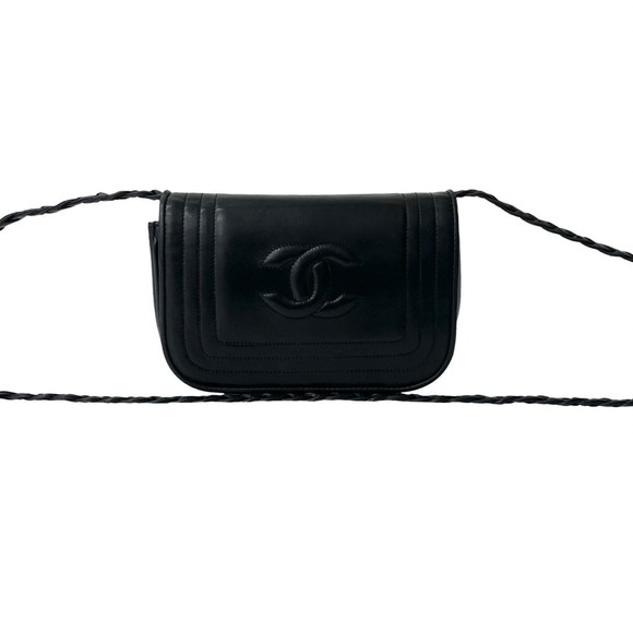 CHANEL | Bags | Chanel Coco Mark Lambskin Genuine Leather Shoulder Bag ...